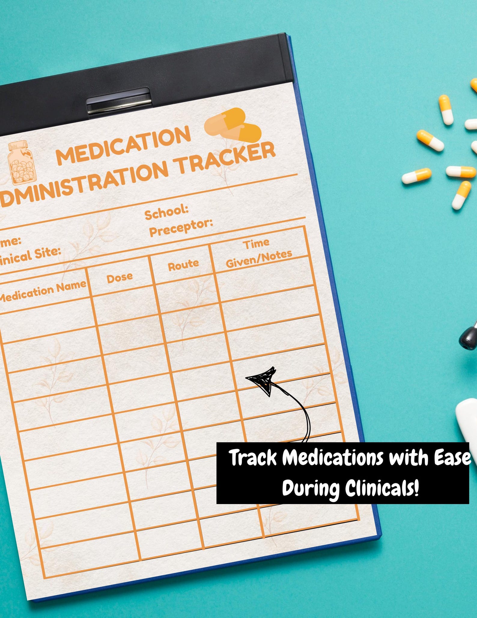 Student Nurse Clinical Rotation Kit | Printable Templates, SBAR, Care ...