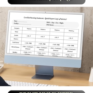 CNA Shift Report Sheet Printable, Certified Nursing Assistant Report ...