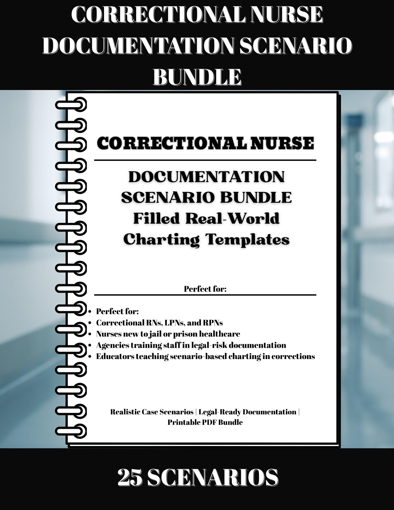 Correctional Nurse Charting Bundle, Prison Nurse Documentation Pdf ...