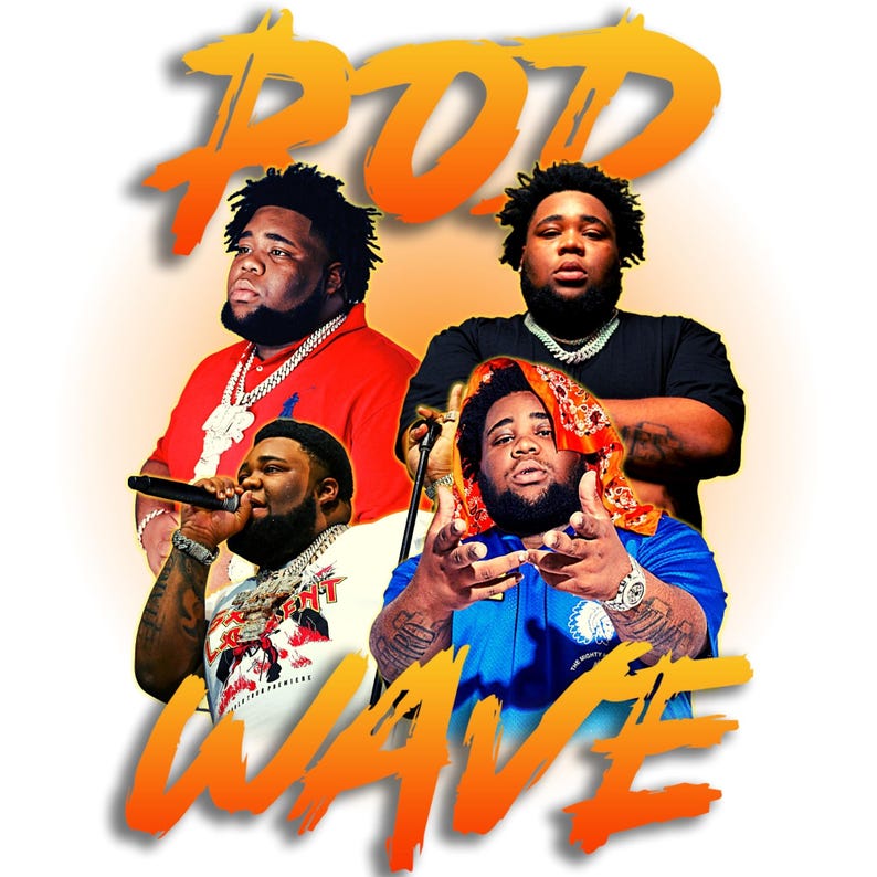 ROD WAVE T Shirt Design. PNG Digital 4500x5100 Px. Rap Rapper, Hiphop ...