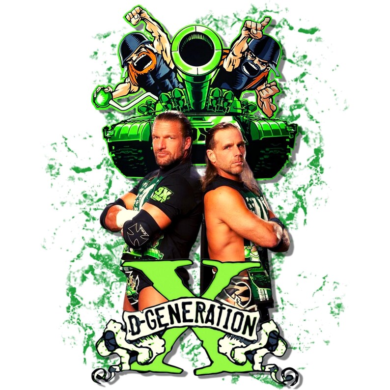 D-GENERATION X T Shirt Design. Png Digital 4500x5100 Px. WWE, Boxer, Retro, 90s Vintage, Bootleg ...