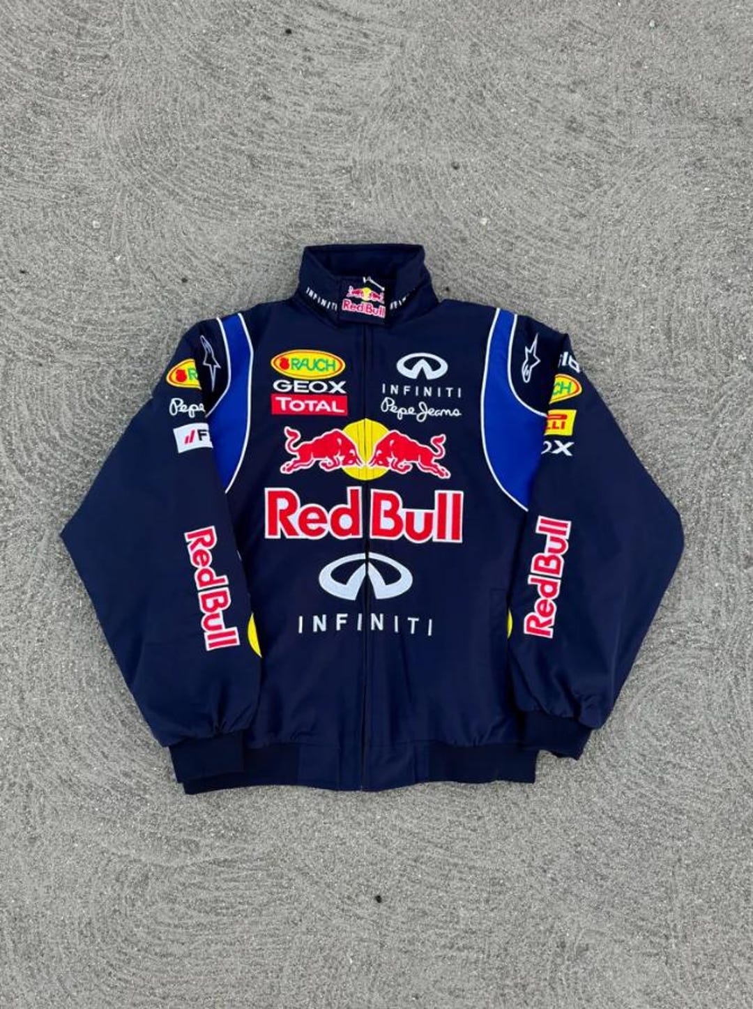 Embroidered F1 Black Racing Jacket Vintage 1990s Style Nascar Bomber ...