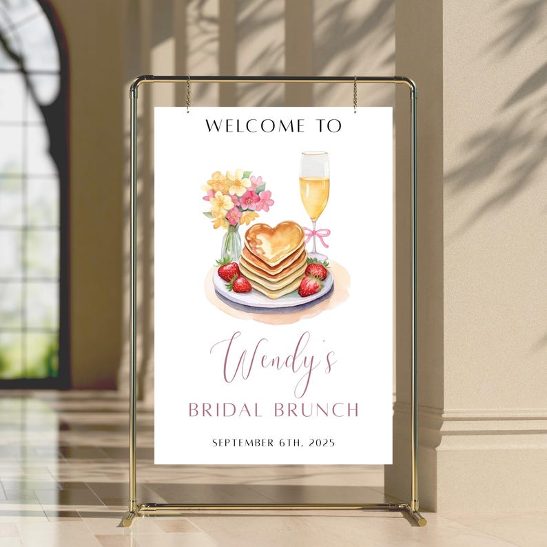 Bridal Brunch Welcome Sign | Bridal Shower Welcome Sign Digital ...