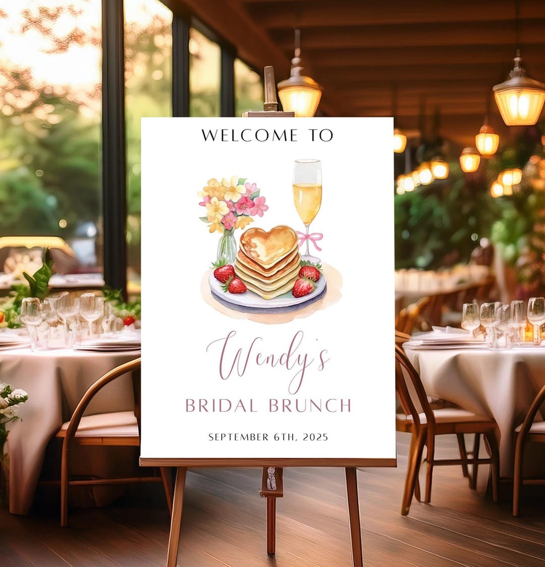 Bridal Brunch Welcome Sign | Bridal Shower Welcome Sign Digital ...