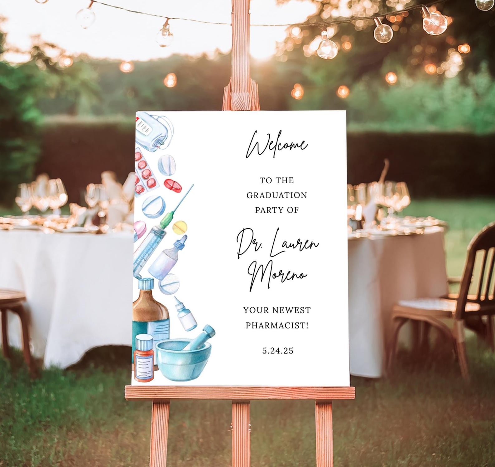 Pharmacist Graduation Party Welcome Sign | Pharmacy Grad Welcome Sign ...