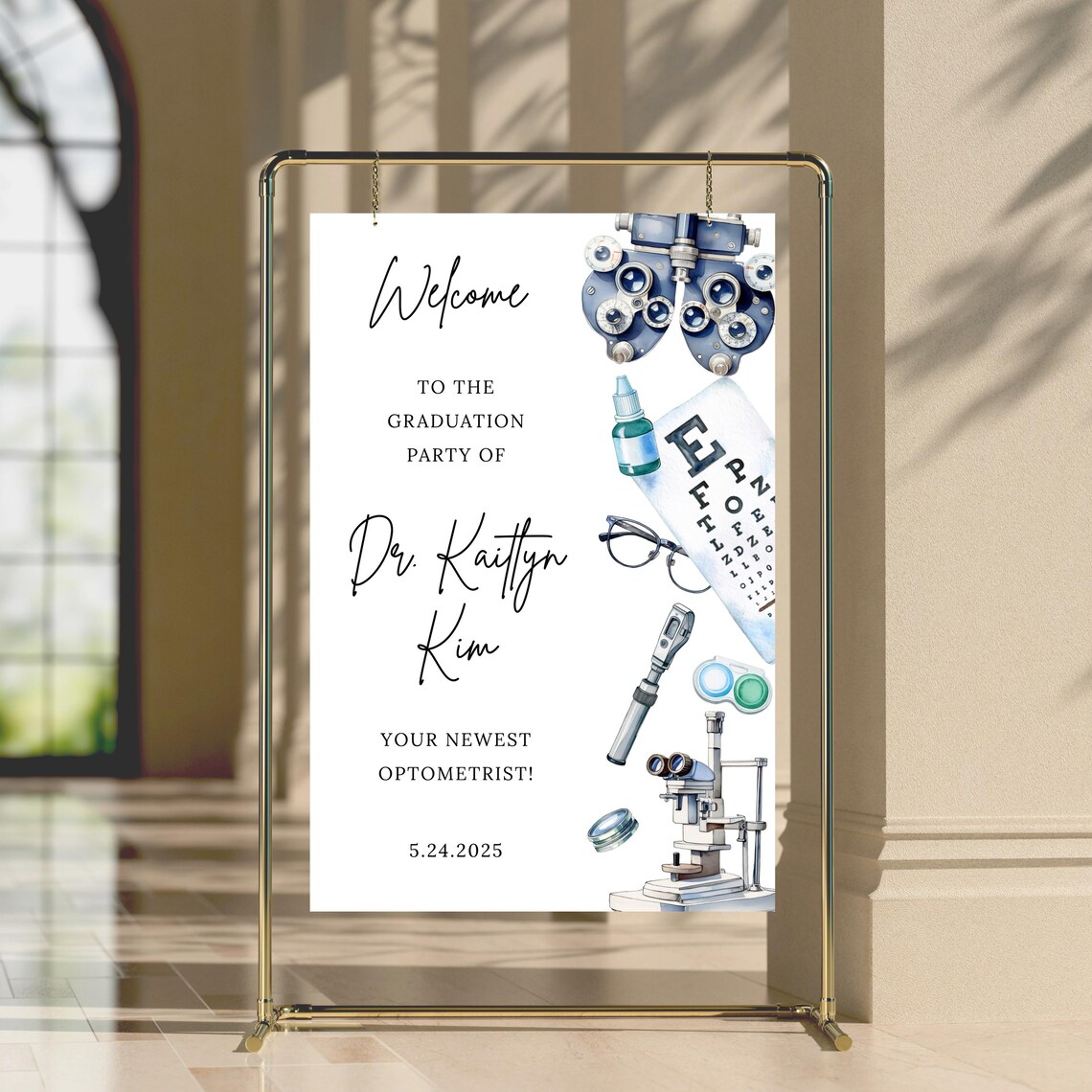 Optometrist Graduation Welcome Sign | Optometry Graduation Party ...