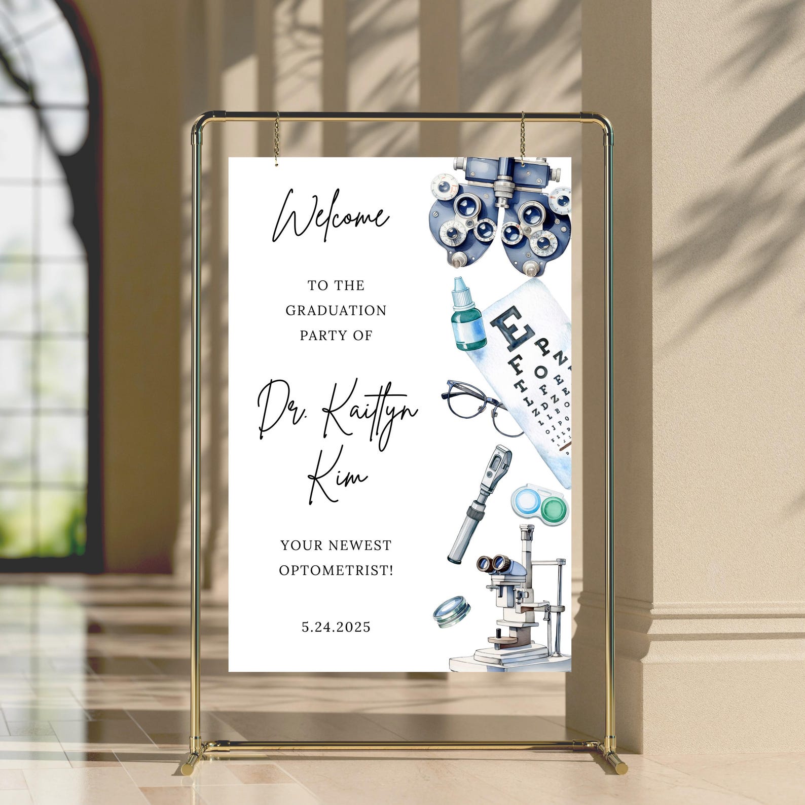 Optometrist Graduation Welcome Sign | Optometry Graduation Party ...