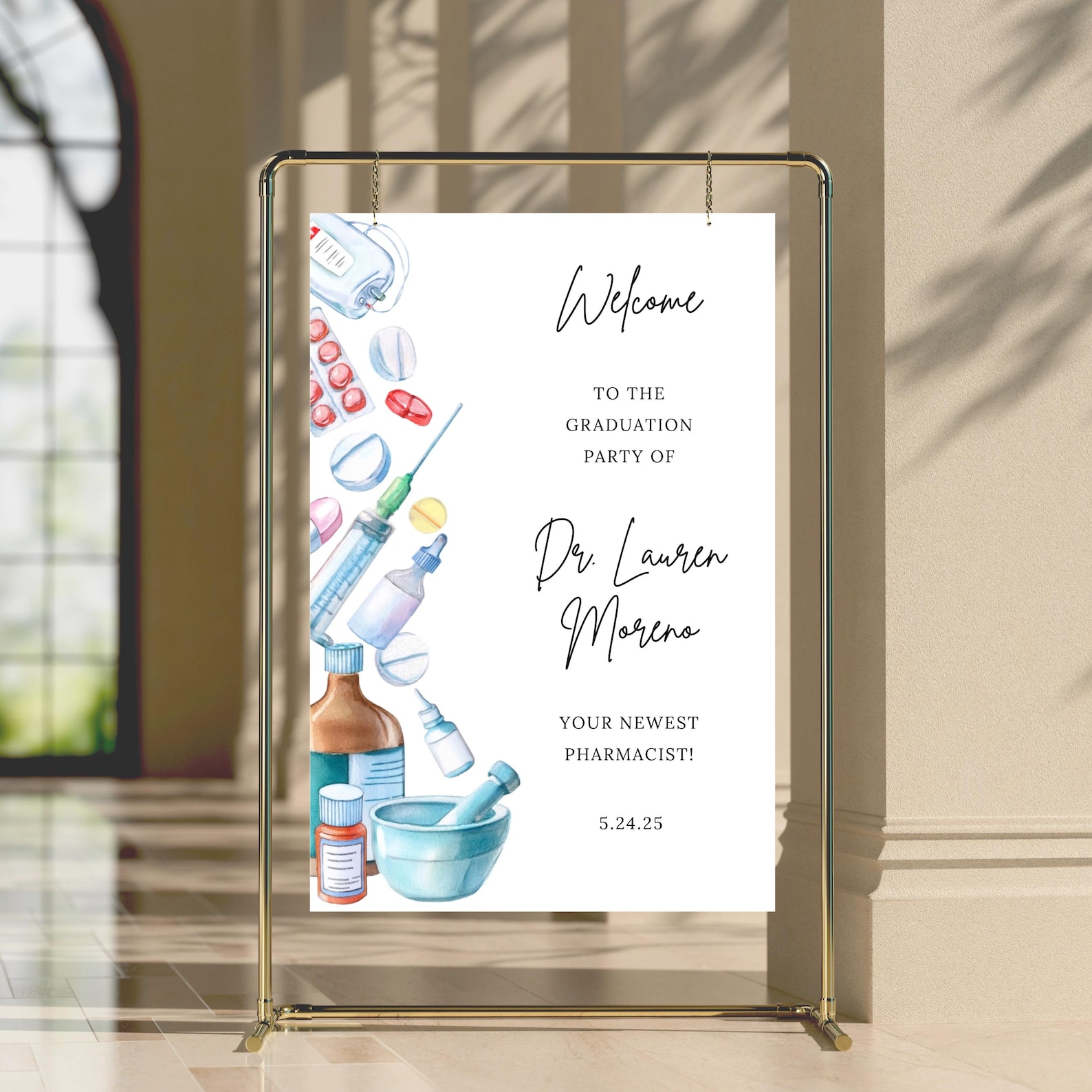 Pharmacist Graduation Party Welcome Sign | Pharmacy Grad Welcome Sign ...