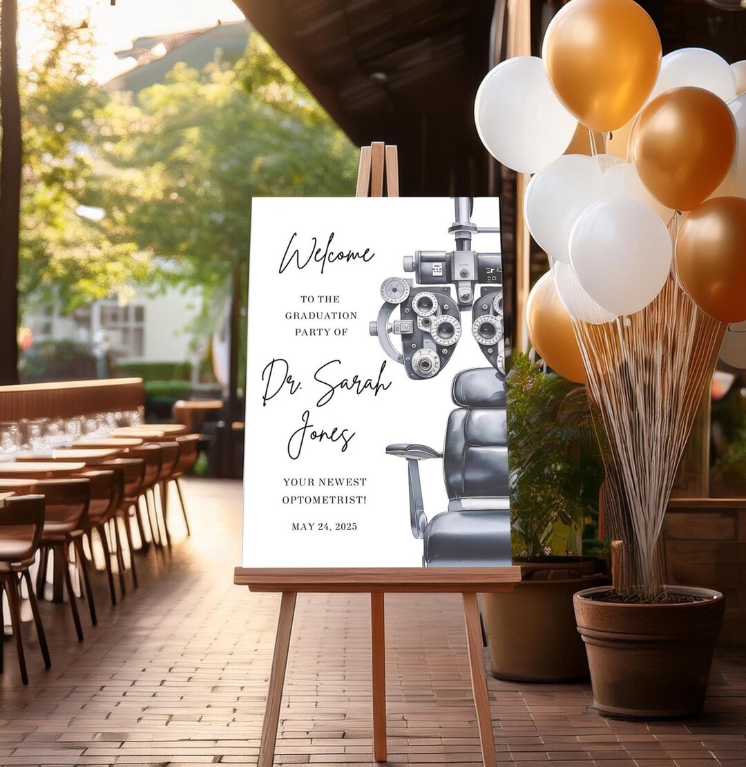 Optometrist Graduation Welcome Sign | Optometry Graduation Welcome Sign ...