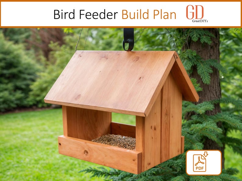DIY Bird Feeder Plan: Step-by-step Woodworking Plans (PDF Download) - Etsy