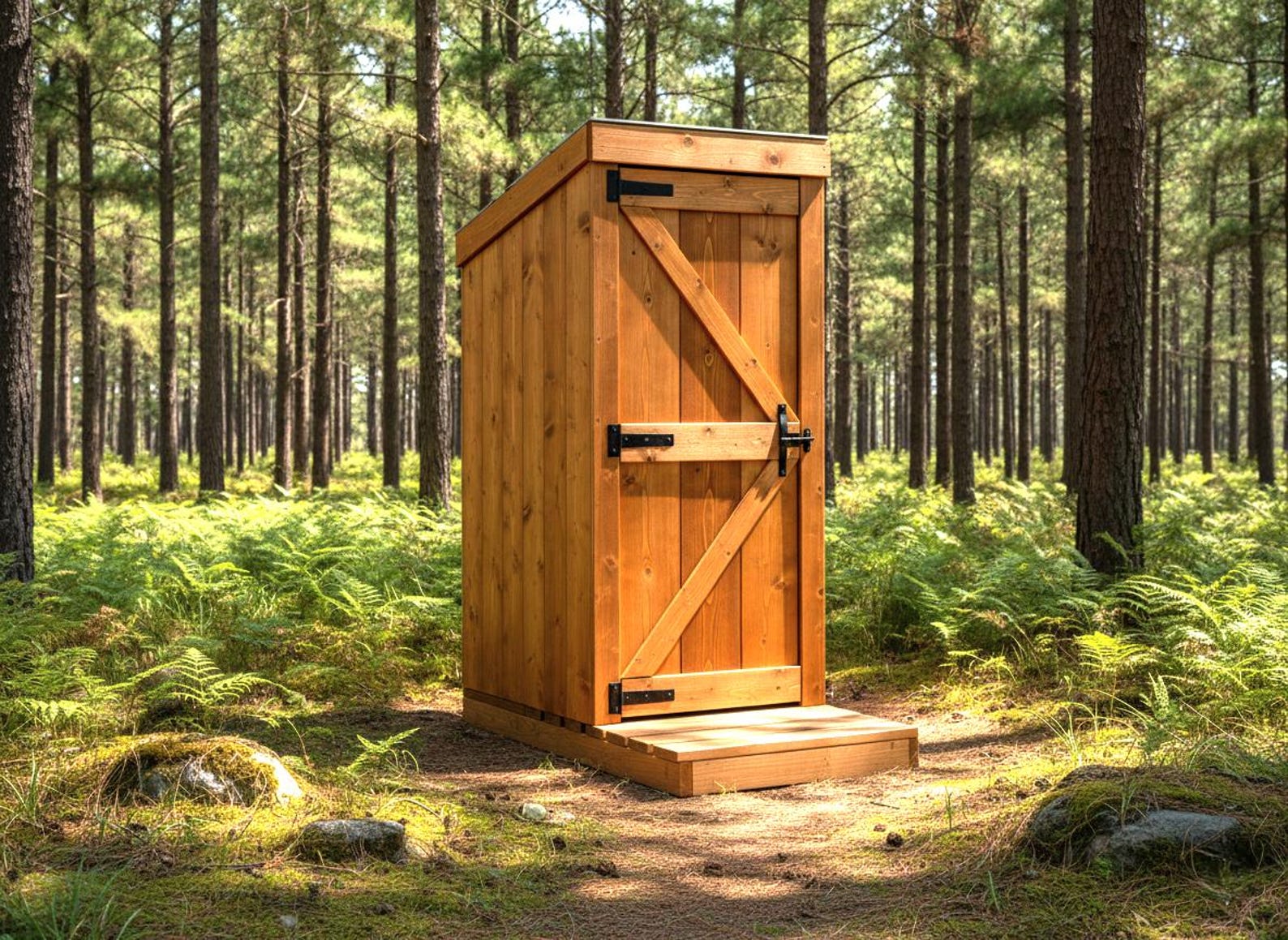Outdoor Outhouse Toilet Plan – DIY Privacy Shed, Step-by-step PDF ...