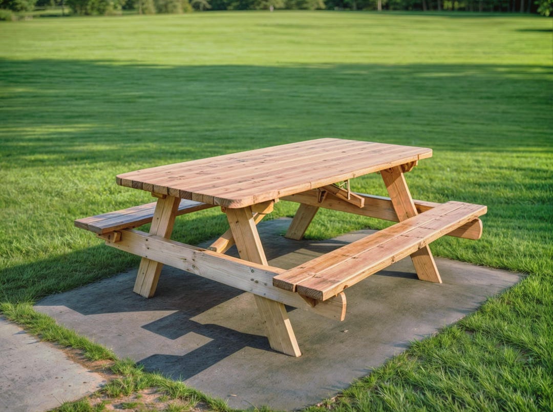 6-foot Picnic Table Plan: Patio Furniture ,woodworking Plans (PDF ...