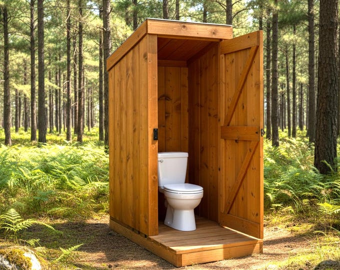 Modern Outhouse Plans PDF - Step-by-step Guide - 4X8 Ft - Shed ...