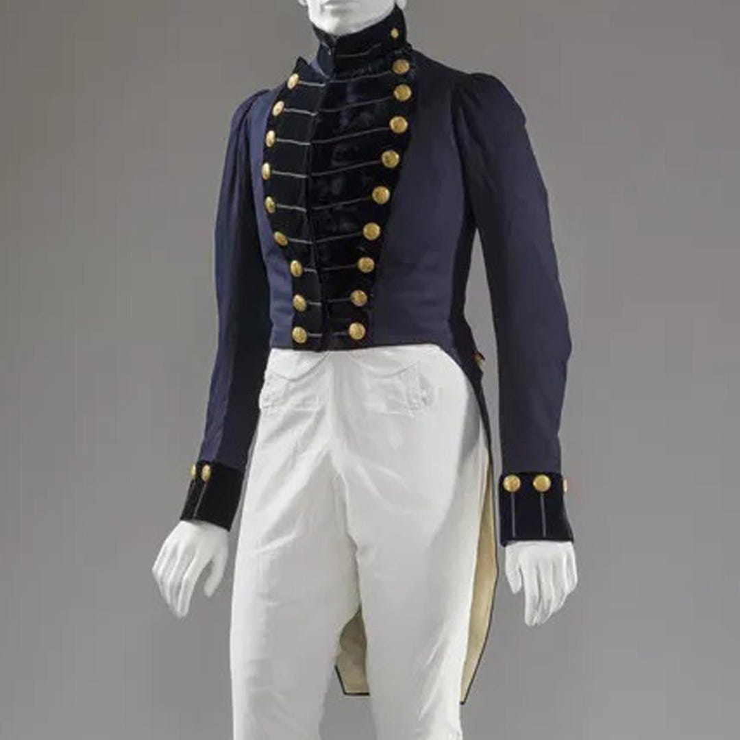 Men's Blue Regency Gentleman's Coat, Men's 18th Century Regency Coat ...