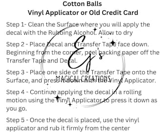 Decal Application Instructions SVG - Digital - Etsy