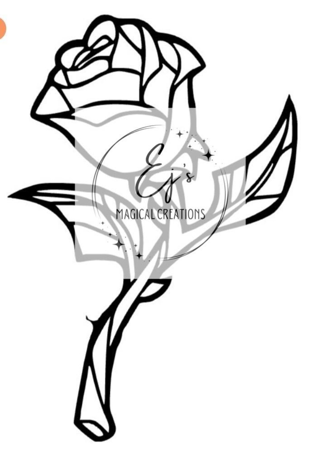 Stain Glass Rose 2 Decal - Etsy