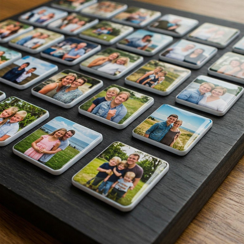 Custom Photo Refrigerator Magnets – Personalized Family Gift, Set of 9 ...