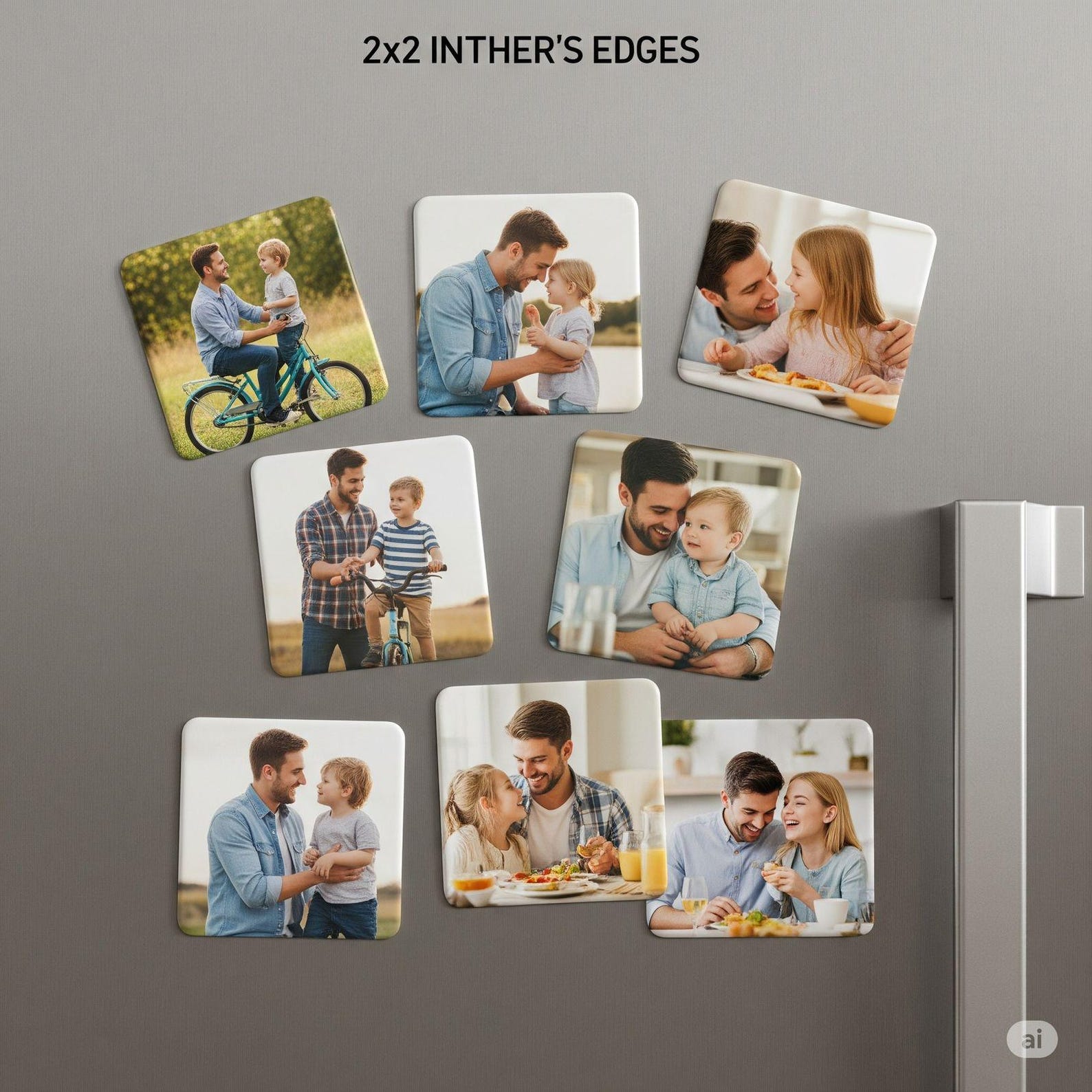 9 Custom Photo Refrigerator Magnets - Personalized Photo Magnets Set ...