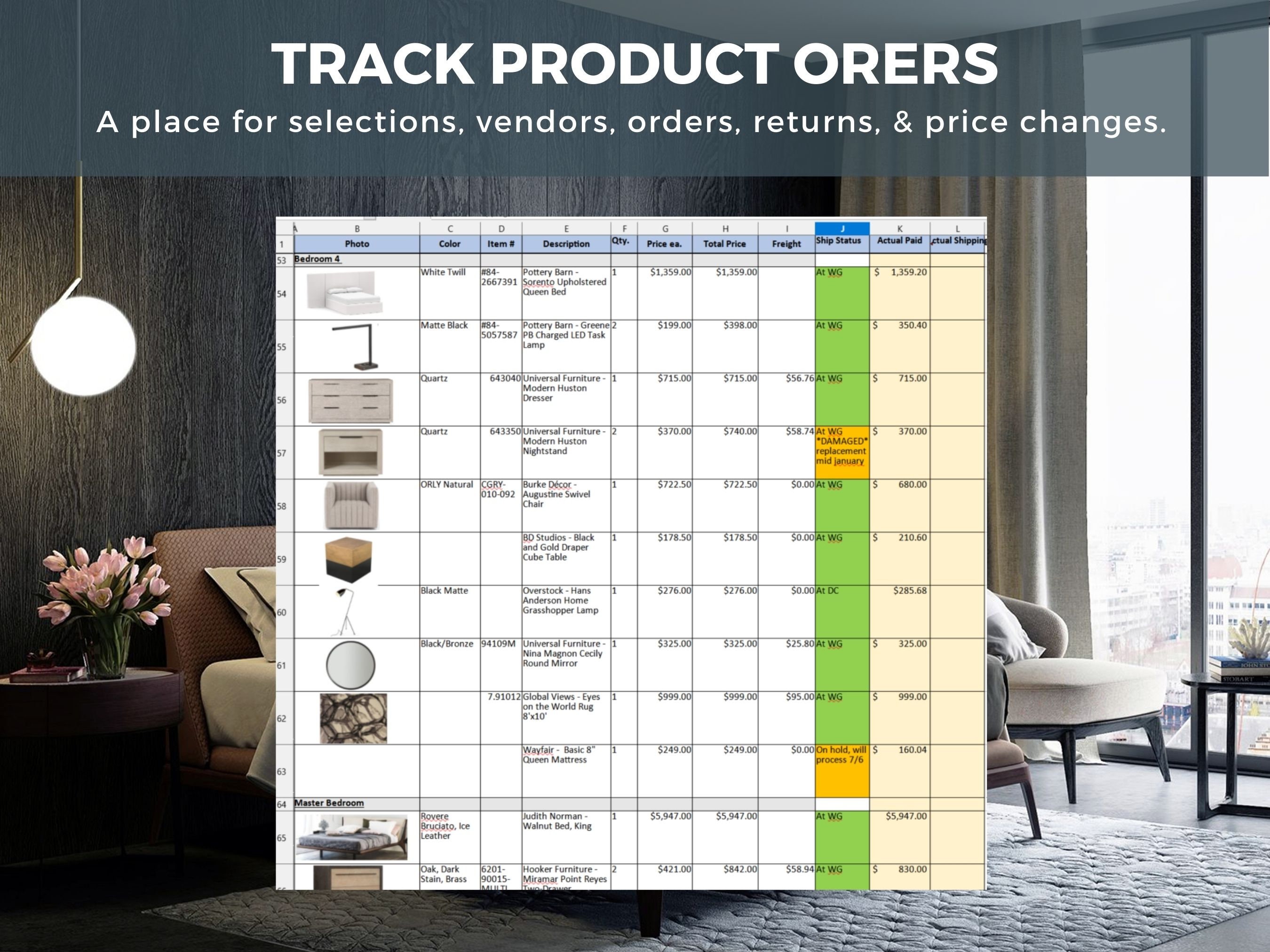 Client Selections Renovation Planner Project Tracker Template for ...