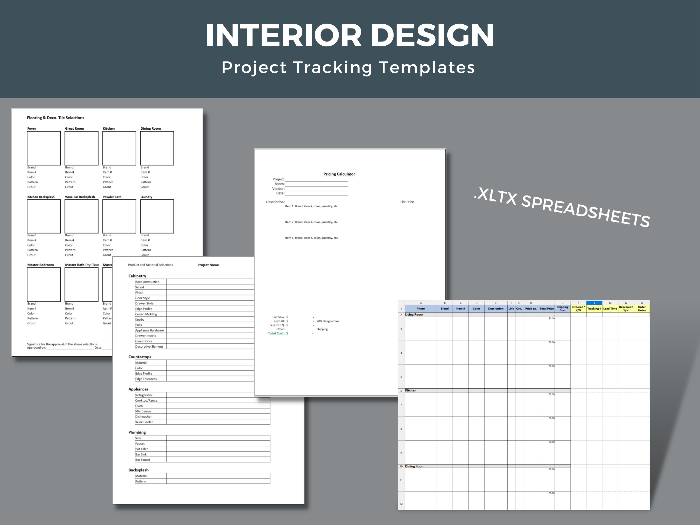 Client Selections Renovation Planner Project Tracker Template for ...