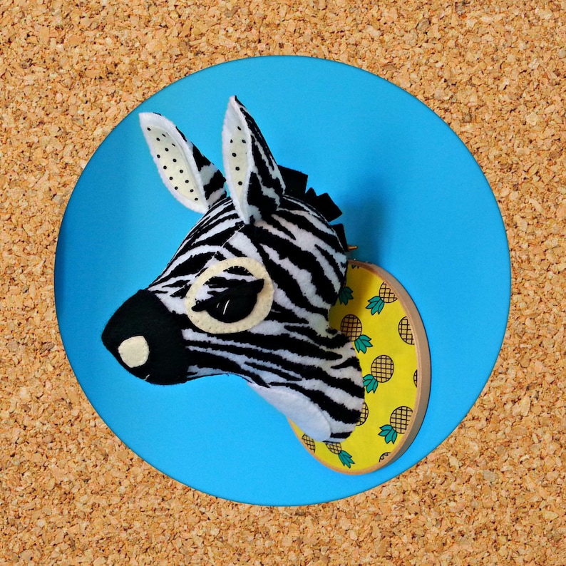 Zebra Head Sewing Pattern. Faux Taxidermy Pdf. DIY Safari - Etsy