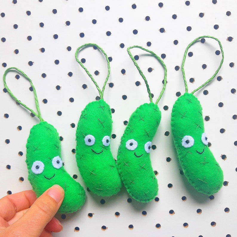 Xmas Pickle Ornament Pattern. Felt Food Pdf. Beginner Easy | Etsy