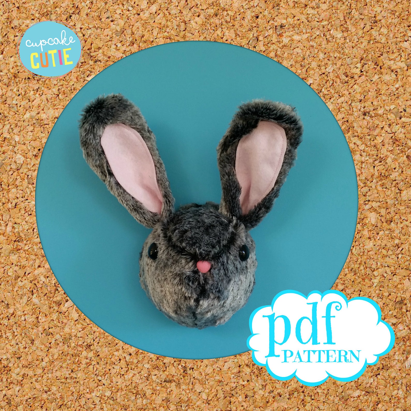 Bunny Head Sewing Pattern. Bob the Bunny. Rabbit Trophy Head. - Etsy UK