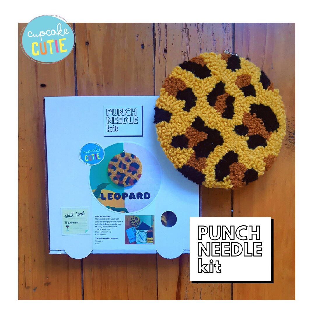 Leopard Print Punch Needle Kit. Easy Tufted Wall Art. Animal Skin ...