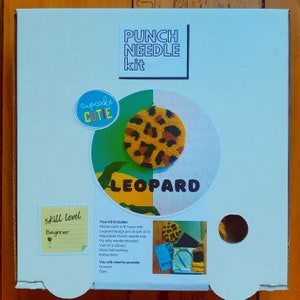 Leopard Print Punch Needle Kit. Easy Tufted Wall Art. Animal Skin ...