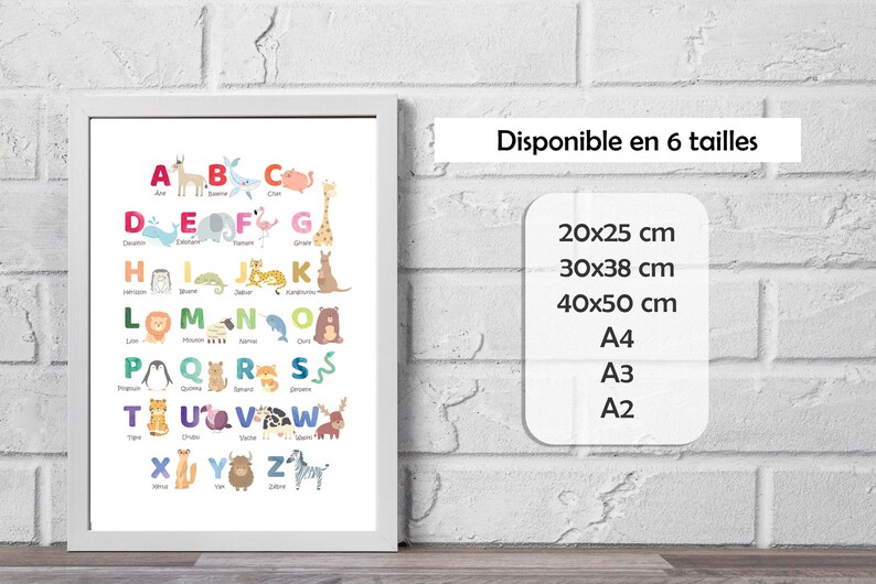 French Alphabet Poster, Français Alphabet, Abécédaire Des Animaux ...