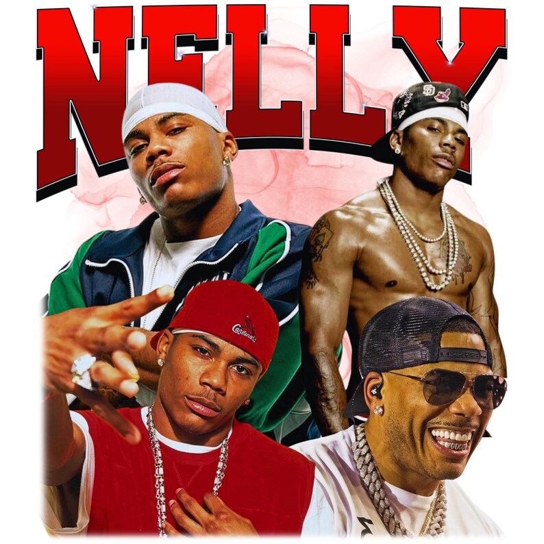NELLY T Shirt Design. PNG Digital 4500x5100 Px. Rap, Rapper, Hiphop ...