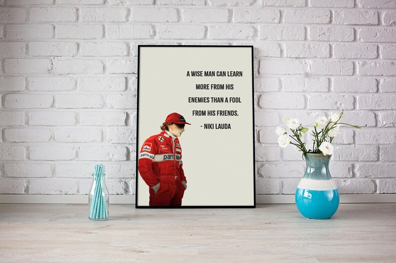 Niki Lauda Quote Poster, Vintage Sports Art (multiple Sizes) - Etsy