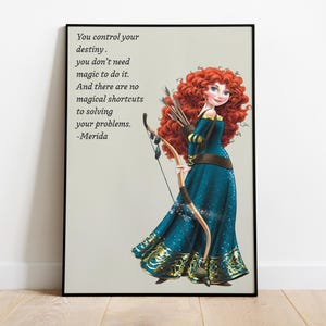 Brave Merida Quote Poster: Inspirational Movie Art Print - Etsy
