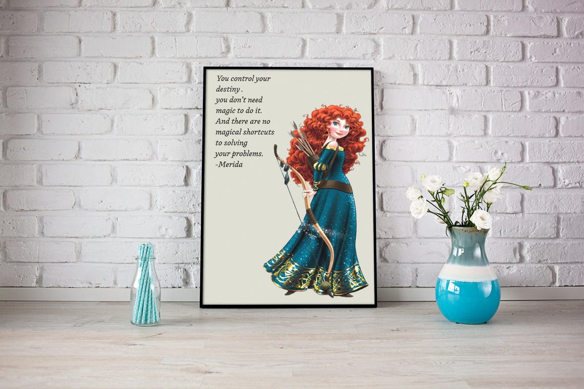 Brave Merida Quote Poster: Inspirational Movie Art Print - Etsy