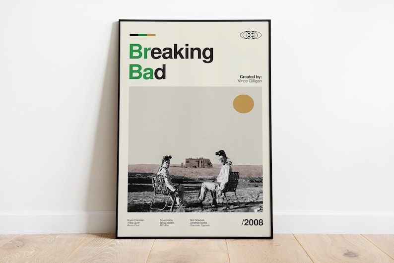 Breaking Bad Retro Poster, Minimalist Movie Art (multiple Sizes) - Etsy