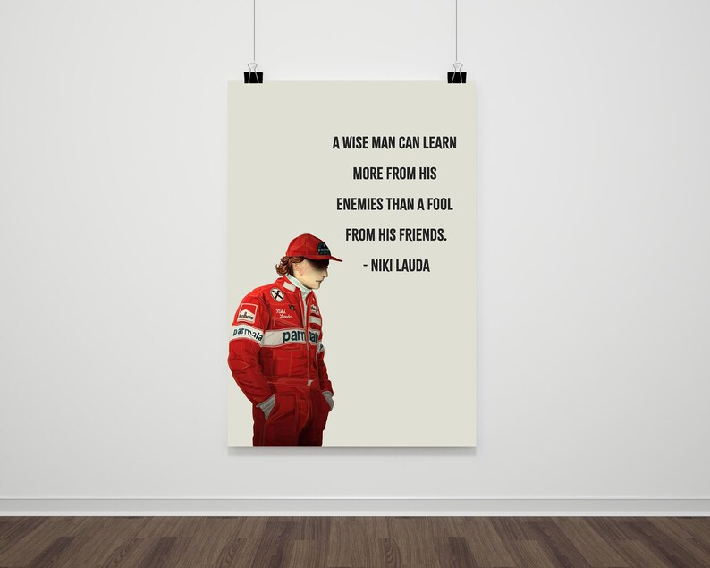 Niki Lauda Quote Poster, Vintage Sports Art (multiple Sizes) - Etsy