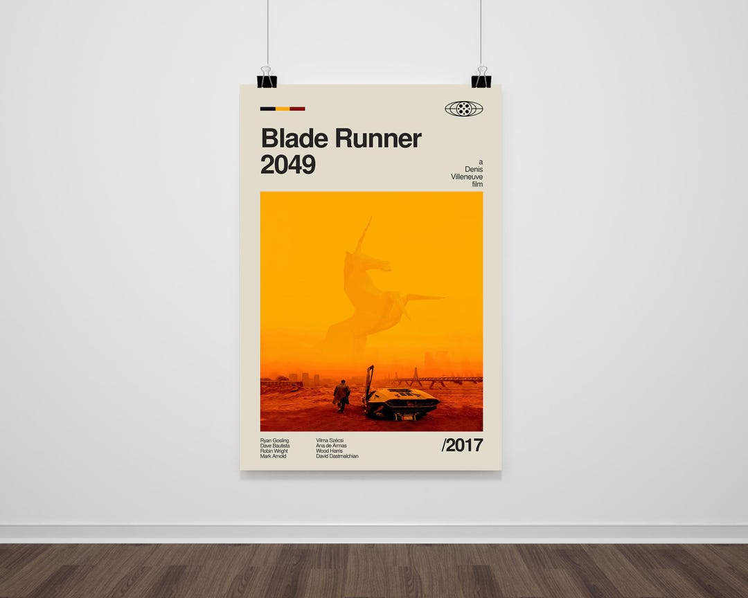 Retro Sci-fi Movie Poster - Blade Runner 2049 Wall Art - Etsy
