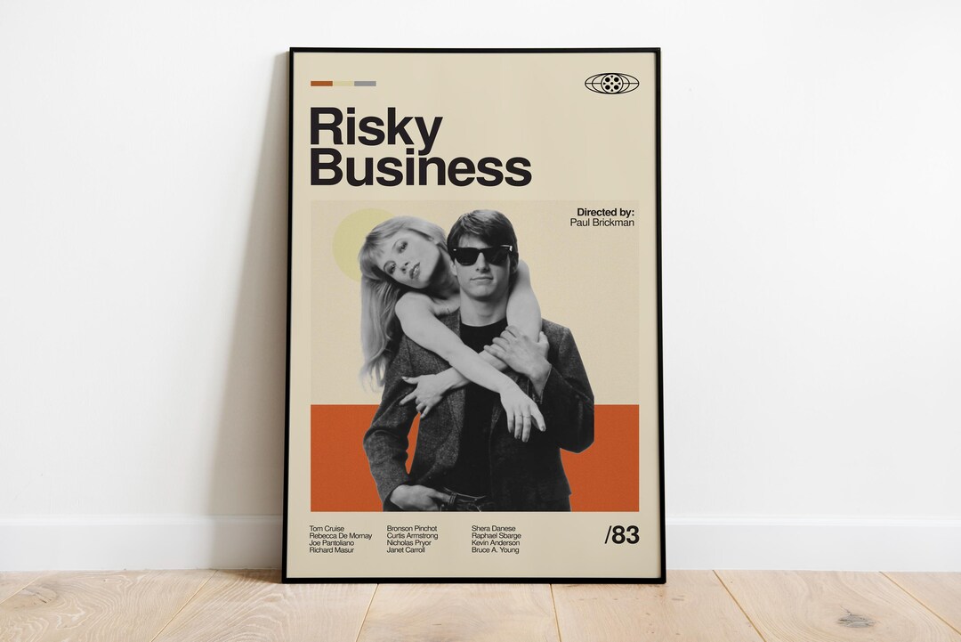 Vintage Movie Poster: Risky Business Film Art - Retro Minimalist Print ...