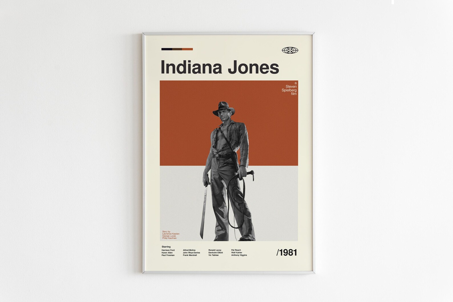 Indiana Jones Movie Poster, Retro Movie Print, Modern Vintage Movie ...