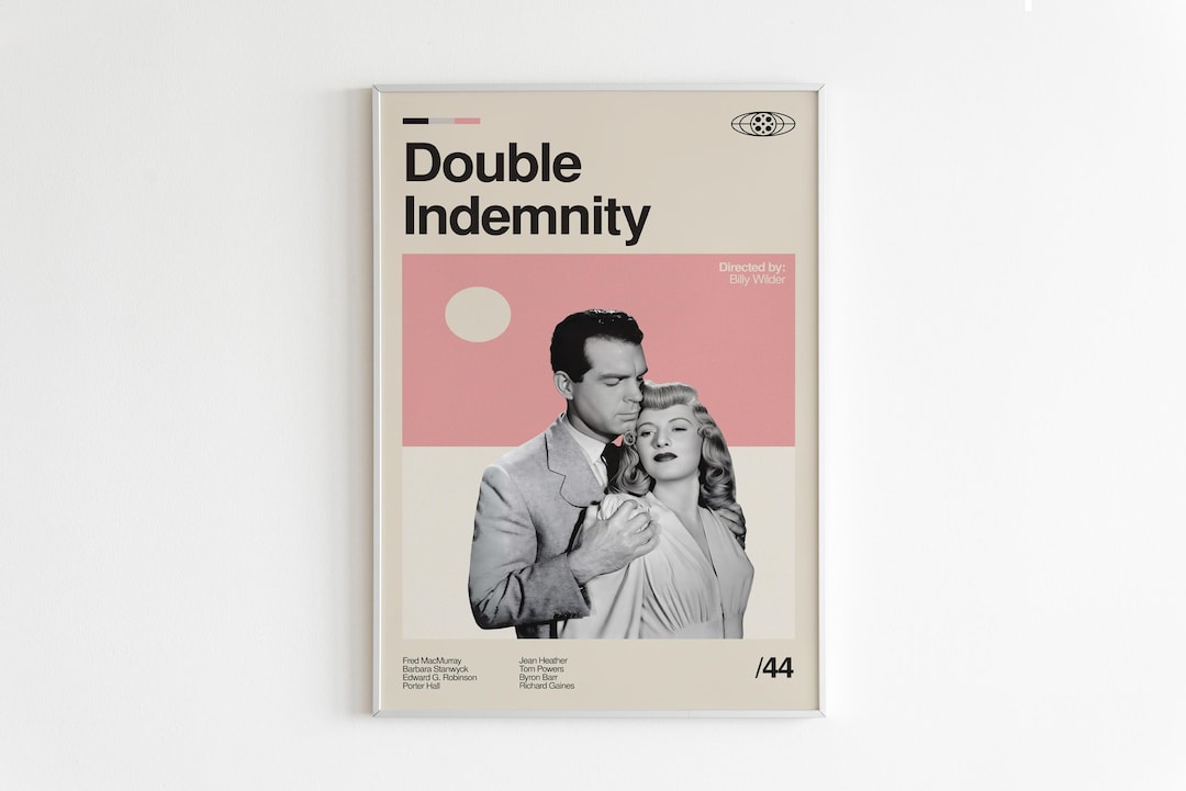 Double Indemnity Poster: Retro Mid-century Modern Movie Print - Etsy