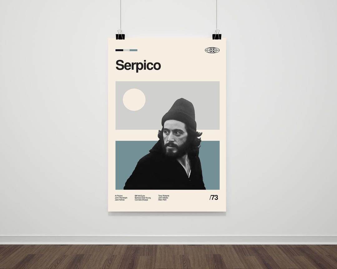 Serpico Movie Poster, Retro Minimalist Style (multiple Sizes) - Etsy
