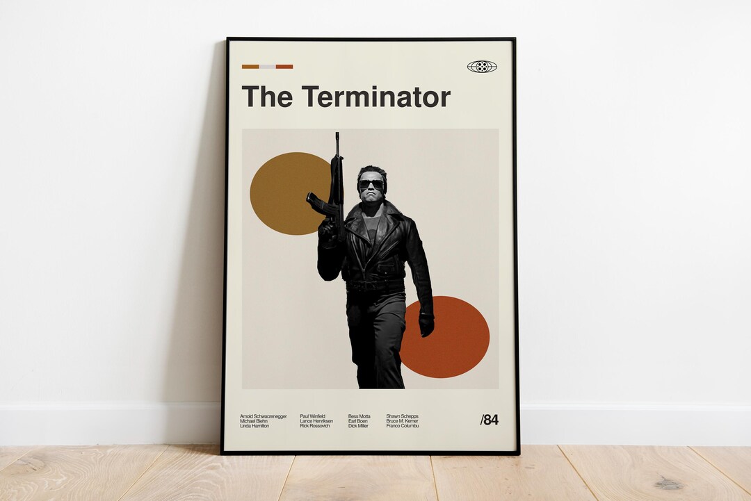 Terminator Movie Poster: Retro Mid-century Modern Wall Art - Etsy