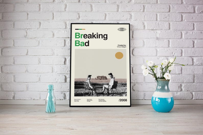 Breaking Bad Retro Poster, Minimalist Movie Art (multiple Sizes) - Etsy