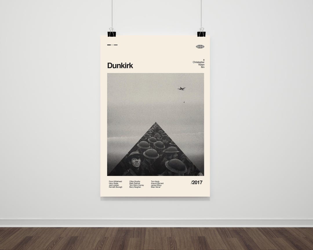 Dunkirk Movie Poster, Retro Movie Print, Modern Vintage Movie Posters ...