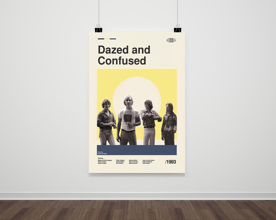 Dazed and Confused Movie Poster: Retro Mid-century Wall Art - Etsy