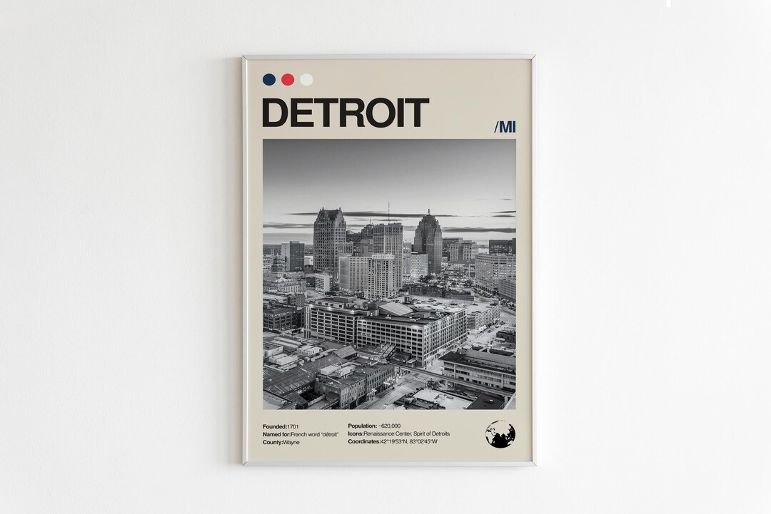 Detroit Vintage Movie Poster, Matte Retro Print (multiple Sizes) - Etsy