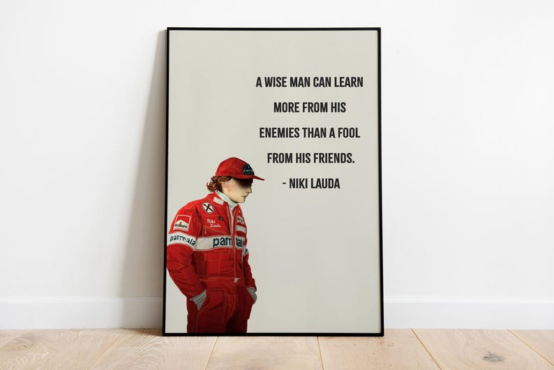 Niki Lauda Quote Poster, Vintage Sports Art (multiple Sizes) - Etsy