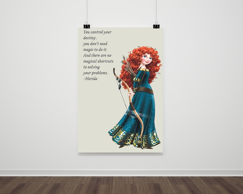 Brave Merida Quote Poster: Inspirational Movie Art Print - Etsy
