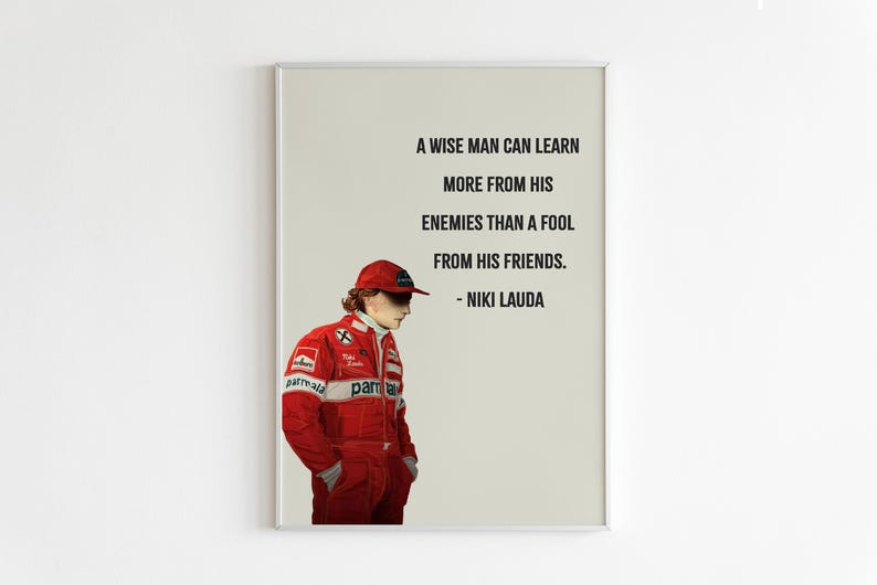 Niki Lauda Quote Poster, Vintage Sports Art (multiple Sizes) - Etsy