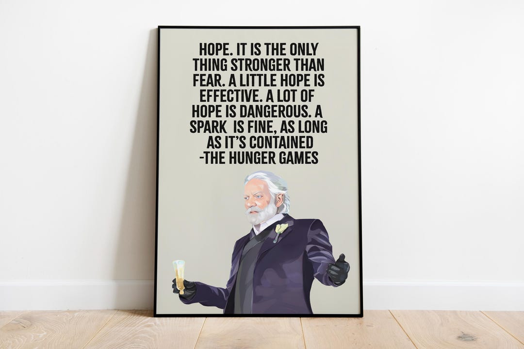 The Hunger Games Quote Poster: Motivational Wall Art - Etsy